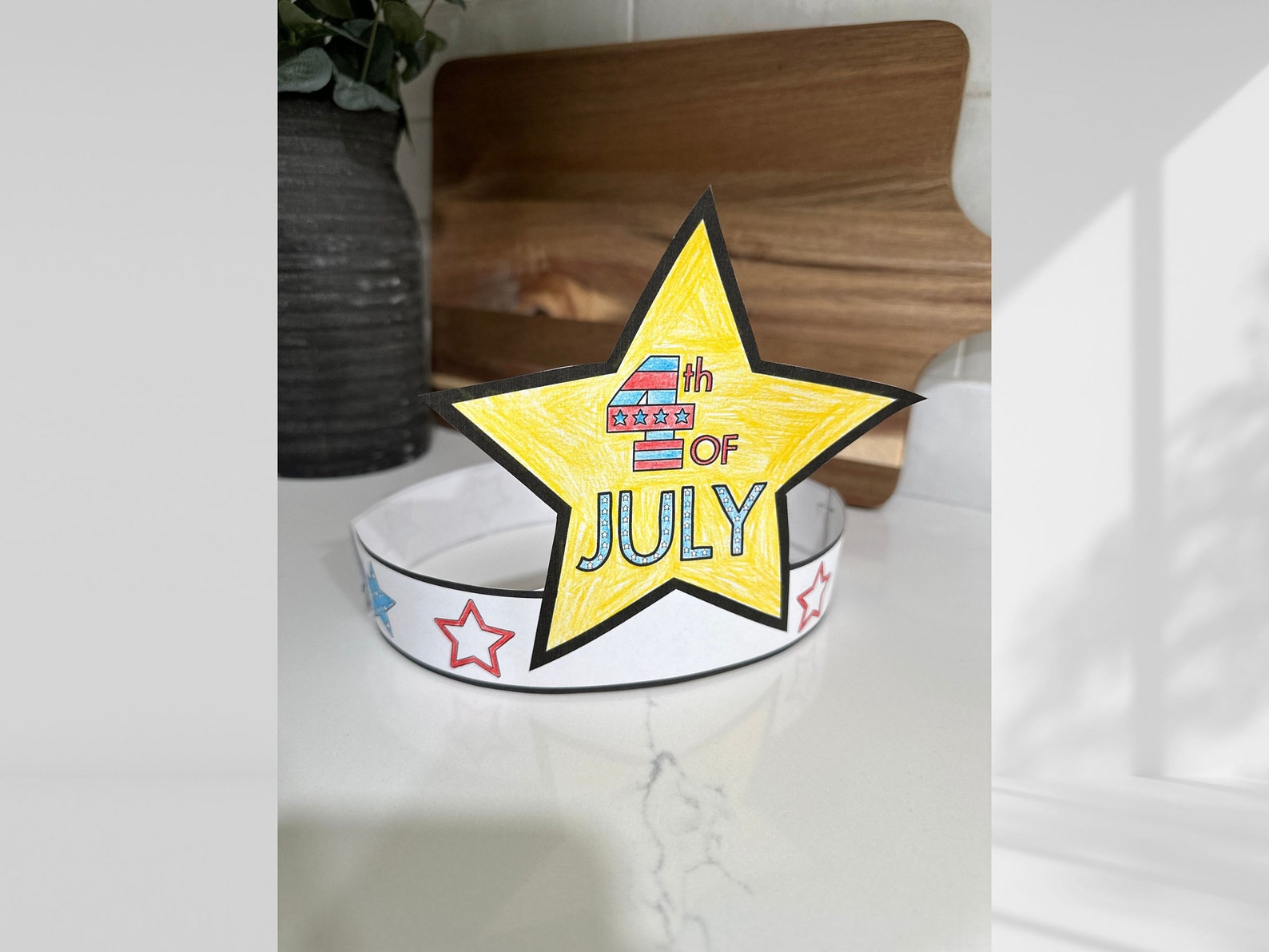 4th of July Craft for Kids Craft 4th of July Printable USA Paper Hat ...