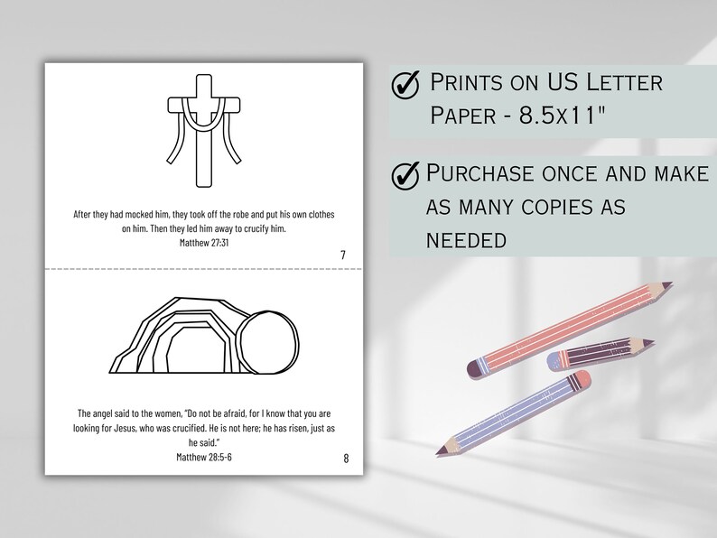 Printable Easter Story Color Book for Kids Easter Craft Sunday School ...