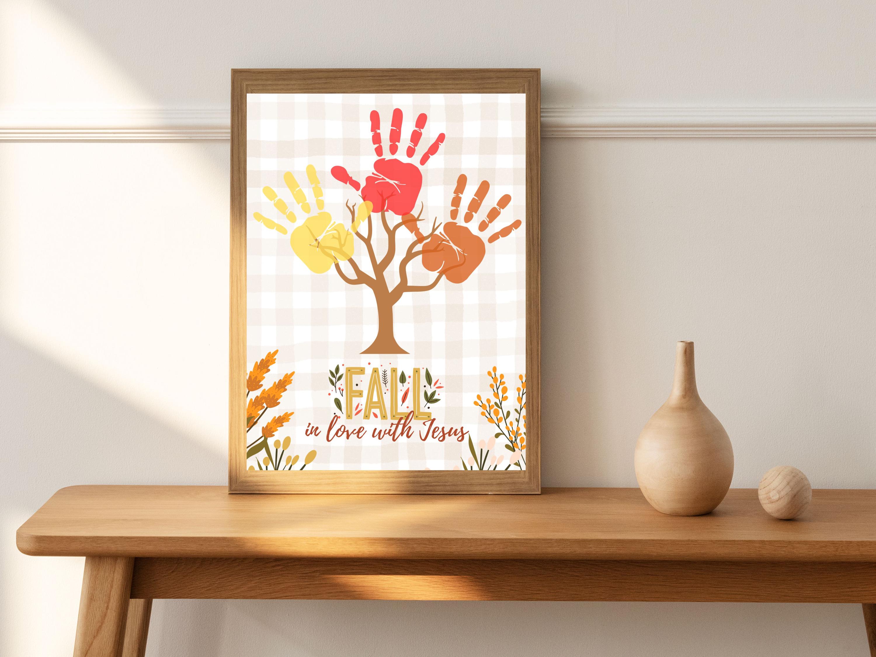 Fall in Love With Jesus Craft Fall for Jesus Handprint Craft for Kids ...