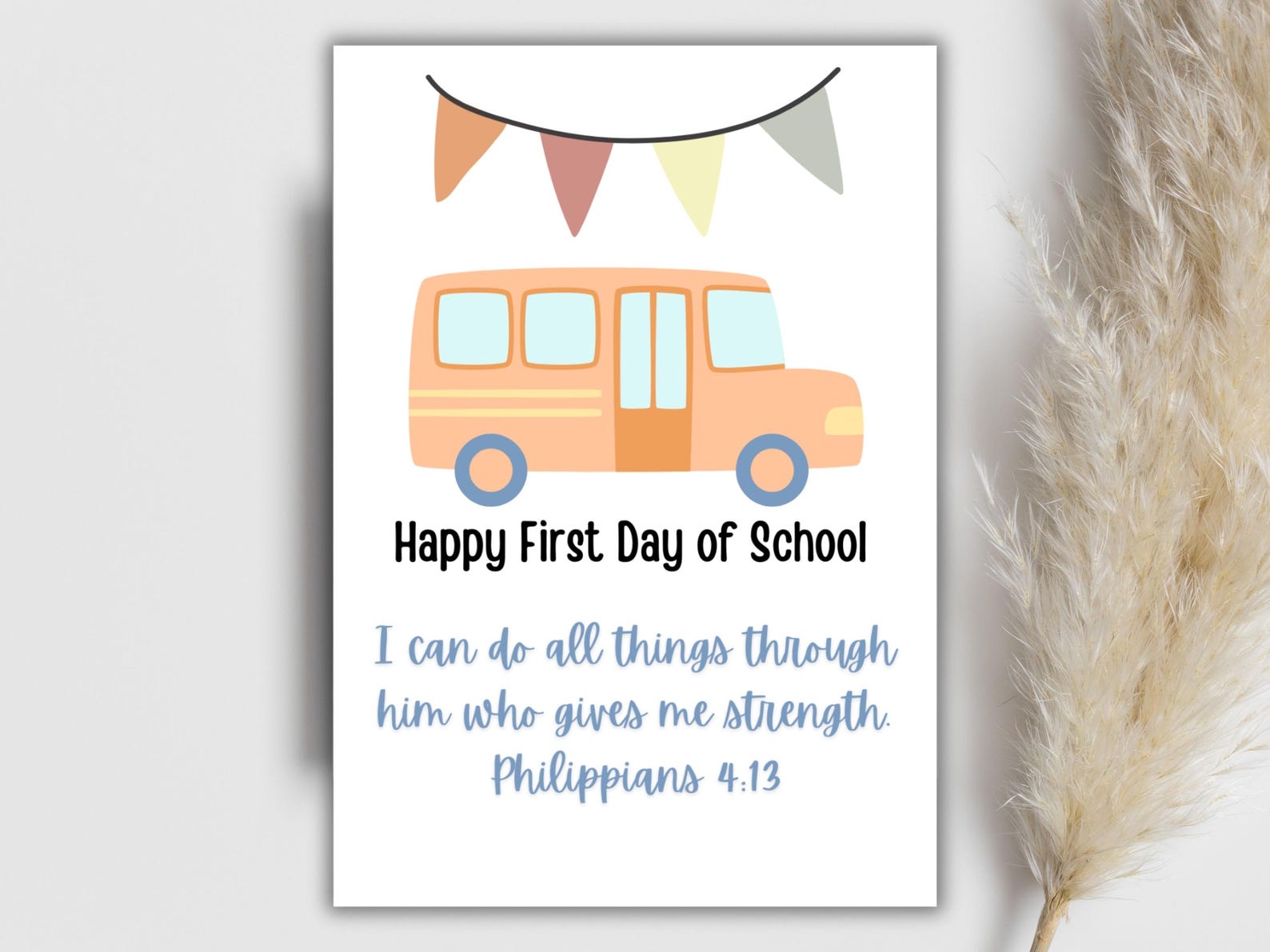 Bible Verse First Day of School Cards Back to School Cards for Students ...