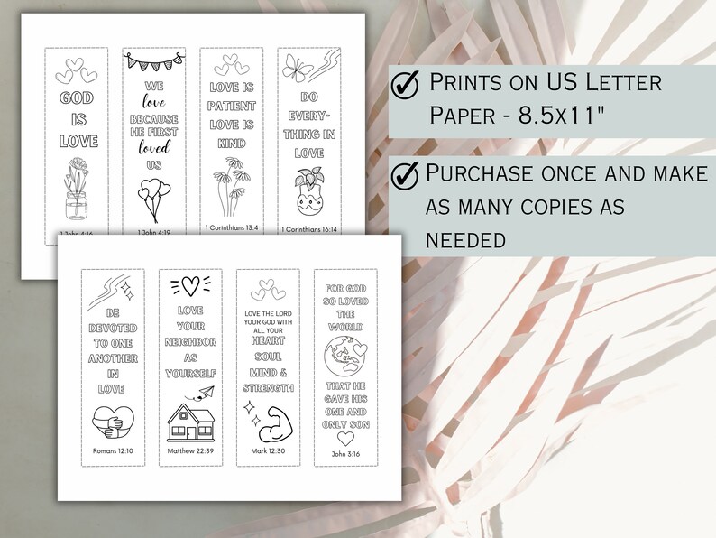 Bible Verse Coloring Bookmarks Printable Sunday School Craft About Gods ...
