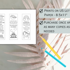 Noahs Ark Color Craft for Sunday School Lesson Book Lover Gift Reading ...