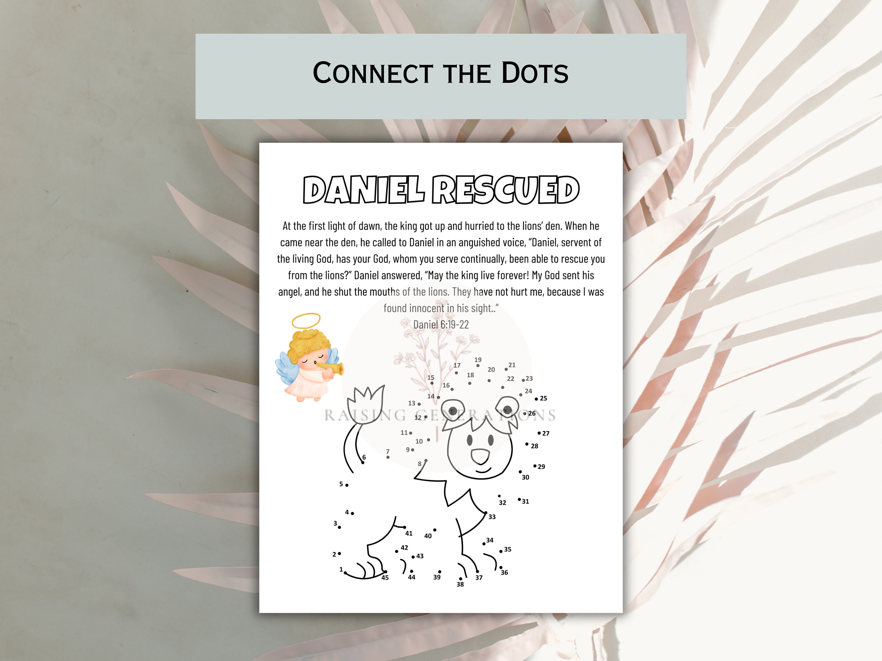 Daniel and the Lions Den Craft Sunday School Activity Page Bible Games ...