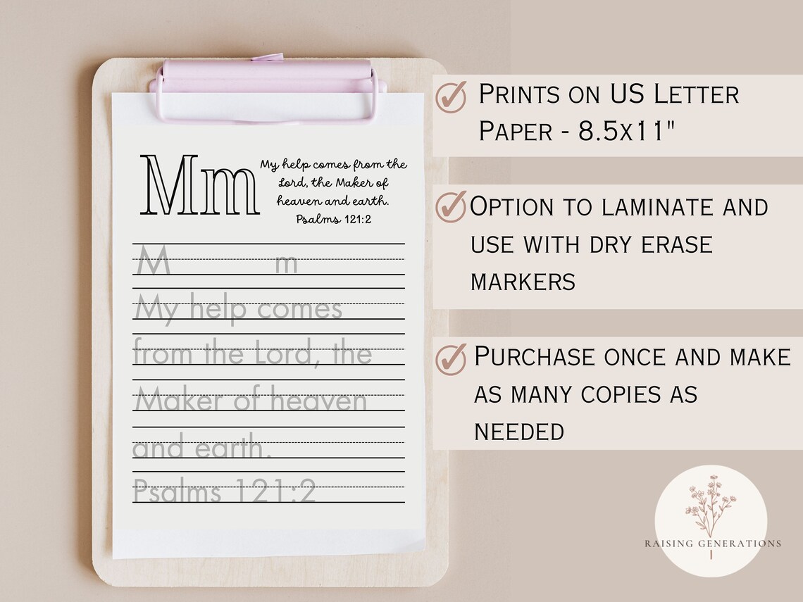 Printable ABC Tracing Bundle Scripture Alphabet Tracing Worksheets ...
