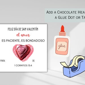 Spanish Valentines Bible Verse Cards for Kids Classmates | DIY ...