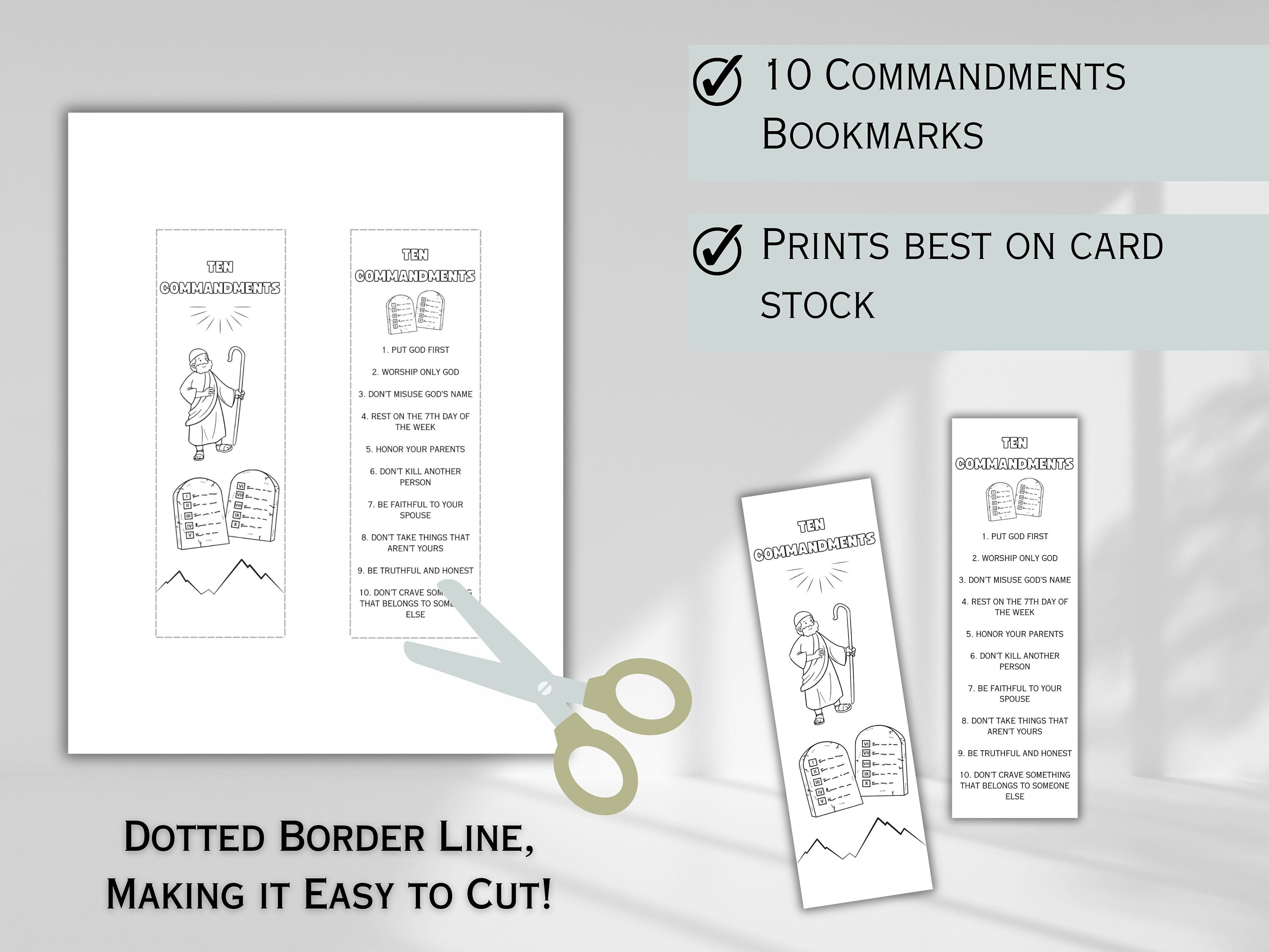 10 Commandments Printable Activity Word Search, Maze, Memory Matching ...