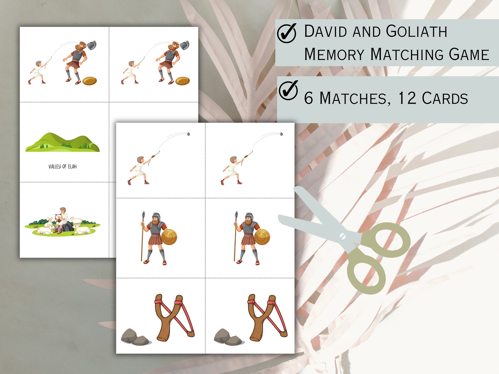 David and Goliath Craft Sunday School Activity for Kids Bible Games ...