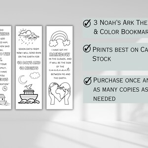 Noahs Ark Color Craft for Sunday School Lesson Book Lover Gift Reading ...