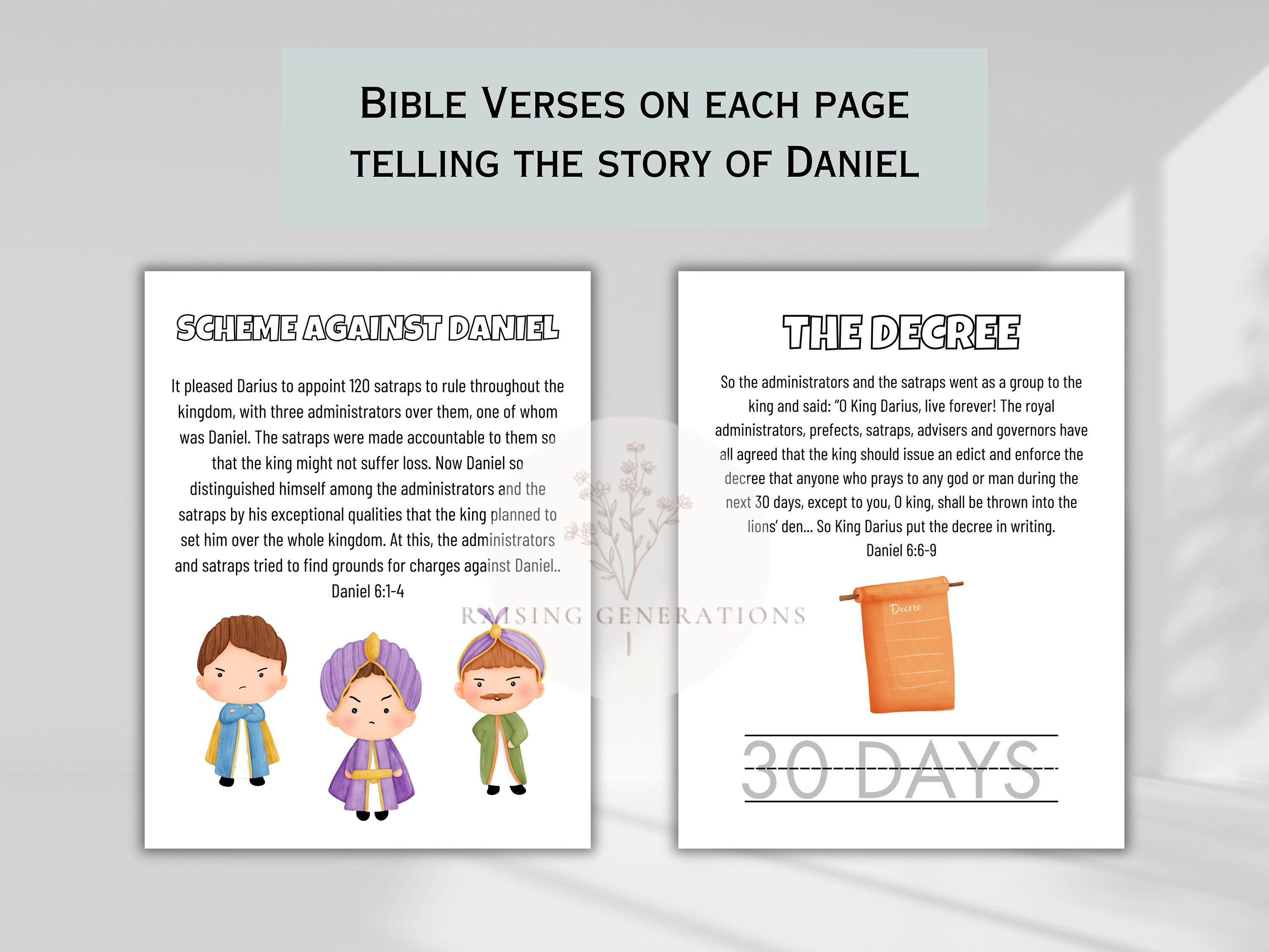 Daniel and the Lions Den Craft Sunday School Activity Page Bible Games ...