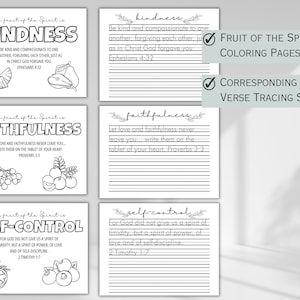 Fruit of the Spirit Bundle | Printable Bookmarks, Coloring | Bible ...