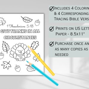 Thanksgiving Bible Craft for Kids Bible Verse Coloring Printable Sunday ...