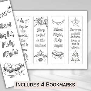 Christian Christmas Bookmark Church Favor Printable Bible Verse Gift ...