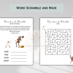 David and Goliath Craft Sunday School Activity for Kids Bible Games ...