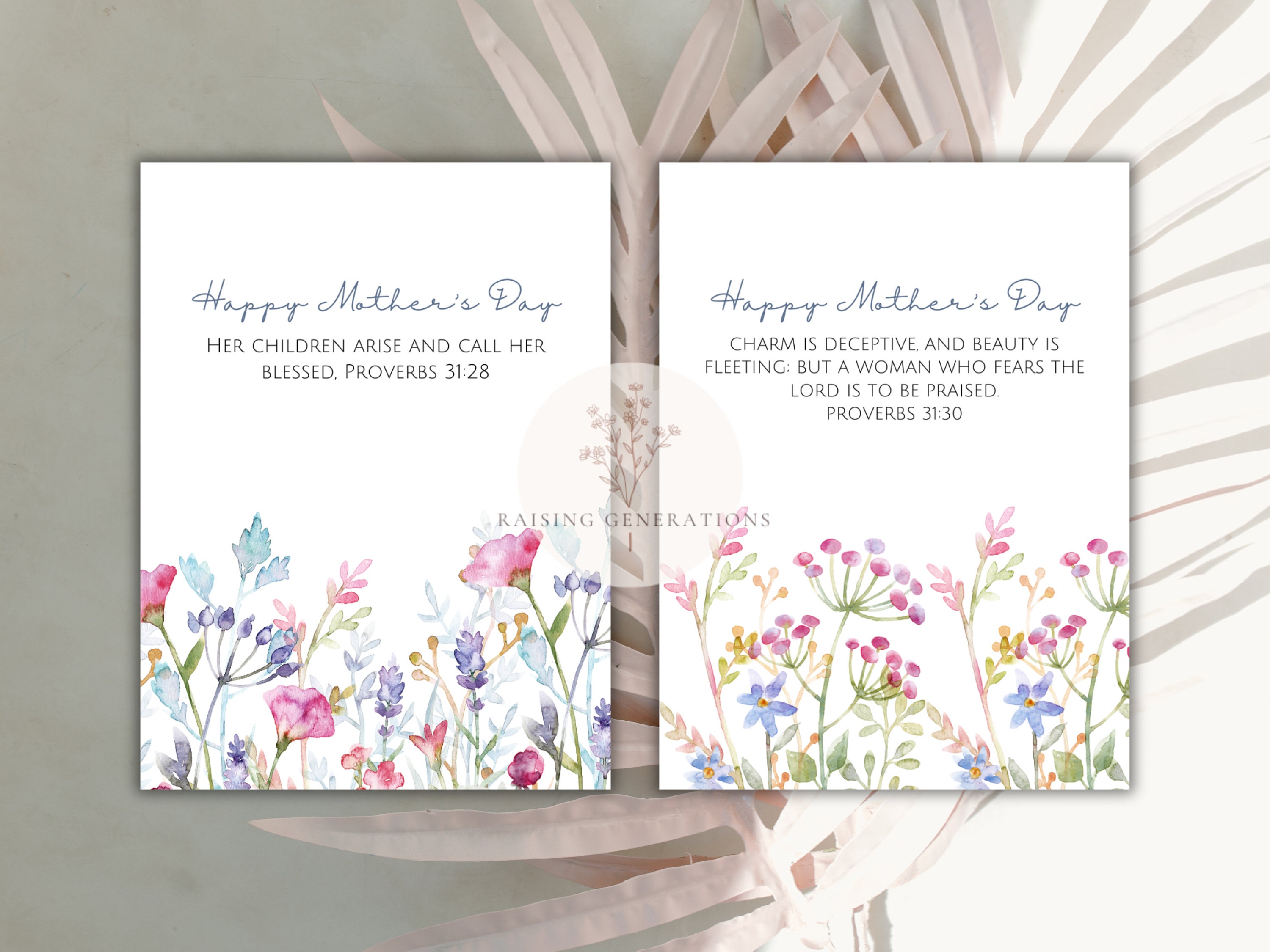 Christian Mothers Day Bible Verse Cards Church Gift Tag for Mothers ...
