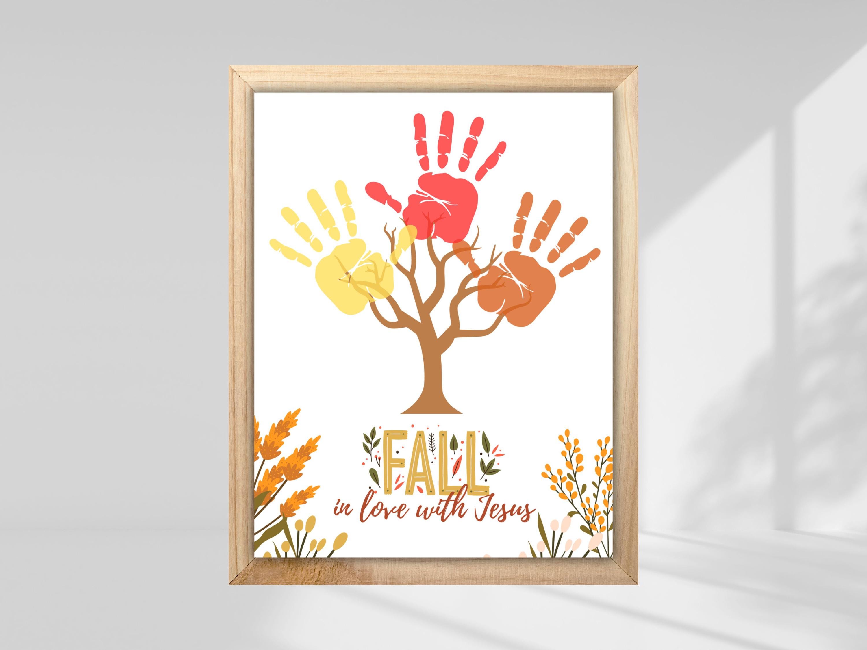 Fall in Love With Jesus Craft Fall for Jesus Handprint Craft for Kids ...