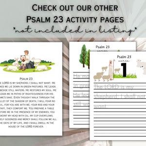 Psalm 23 Bible Verse Coloring Scripture Bookmarks Printable Sunday ...