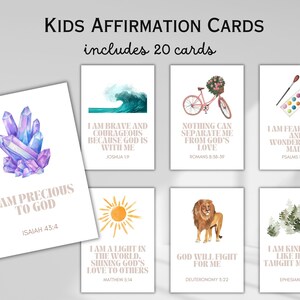Kids Bible Affirmation Cards Affirmation Cards for Kids Christian ...