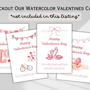 Valentines Bible Verse Bookmarks Printable Floral Valentines Church ...