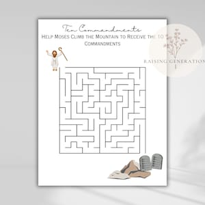10 Commandments Printable Activity | Word Search, Maze, Memory Matching ...
