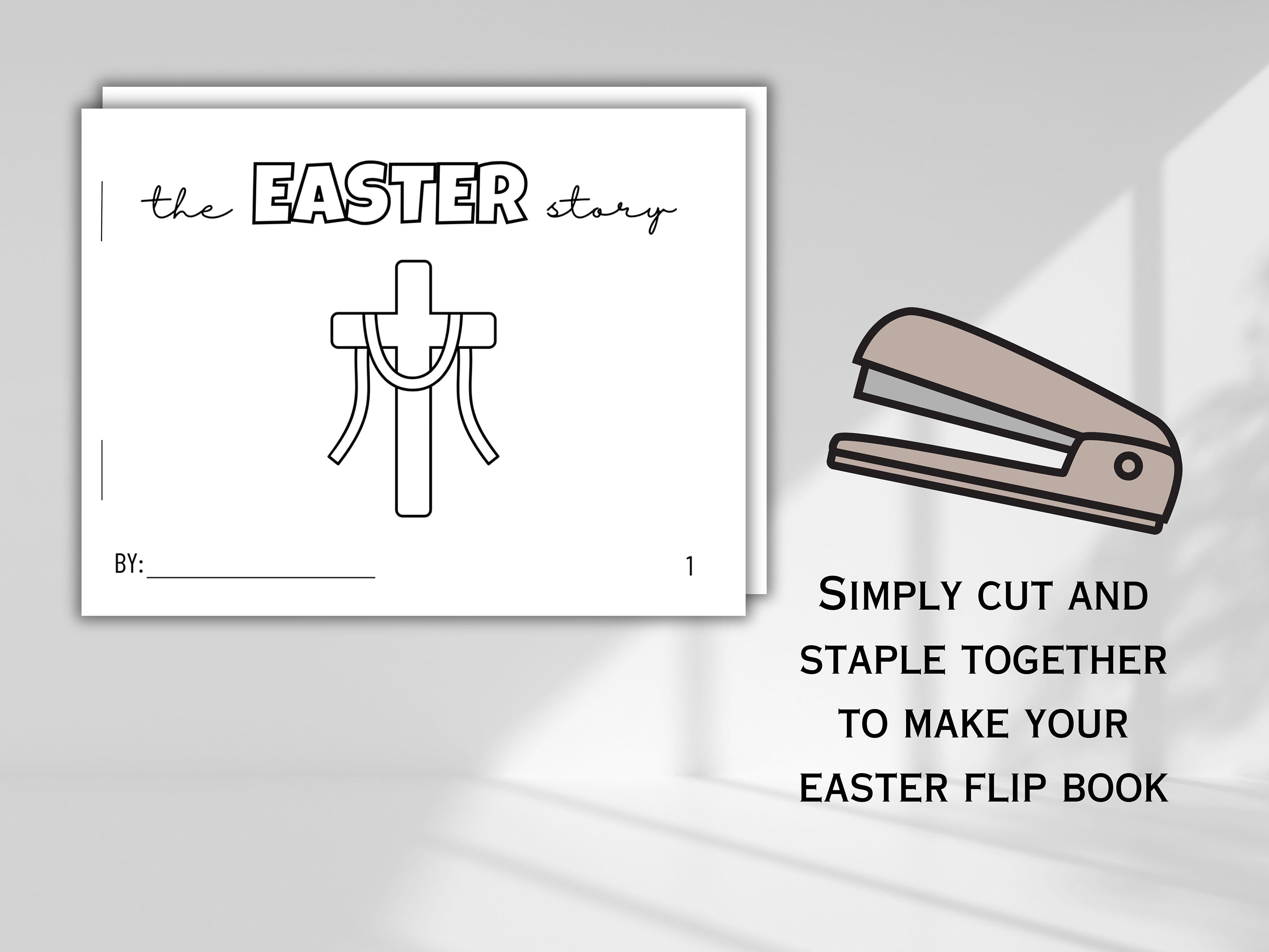 Printable Easter Story Color Book for Kids Easter Craft Sunday School ...