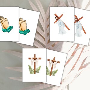 Christian Easter Memory Matching Game for Kids, Children Sunday School ...