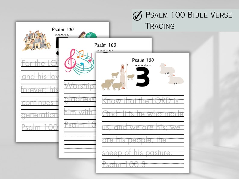 Psalm 100 Learning Resource Kids Craft Psalm 100 Sunday School Activity ...