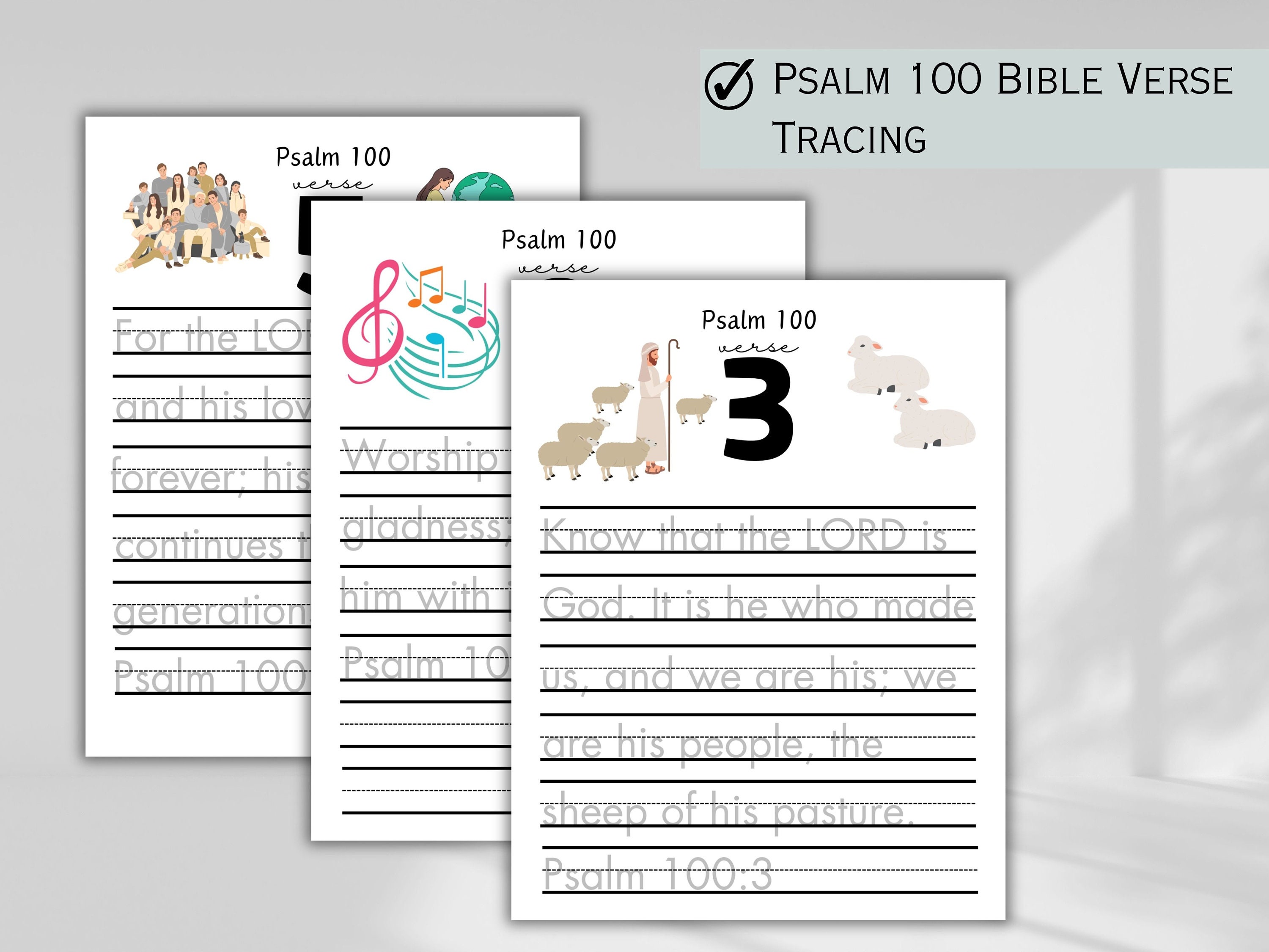 Psalm 100 Learning Resource Kids Craft Psalm 100 Sunday School Activity ...