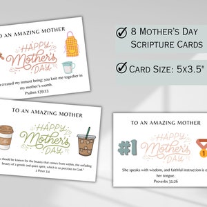 Christian Mothers Day Floral Cards Church Gift Tag for Mothers ...