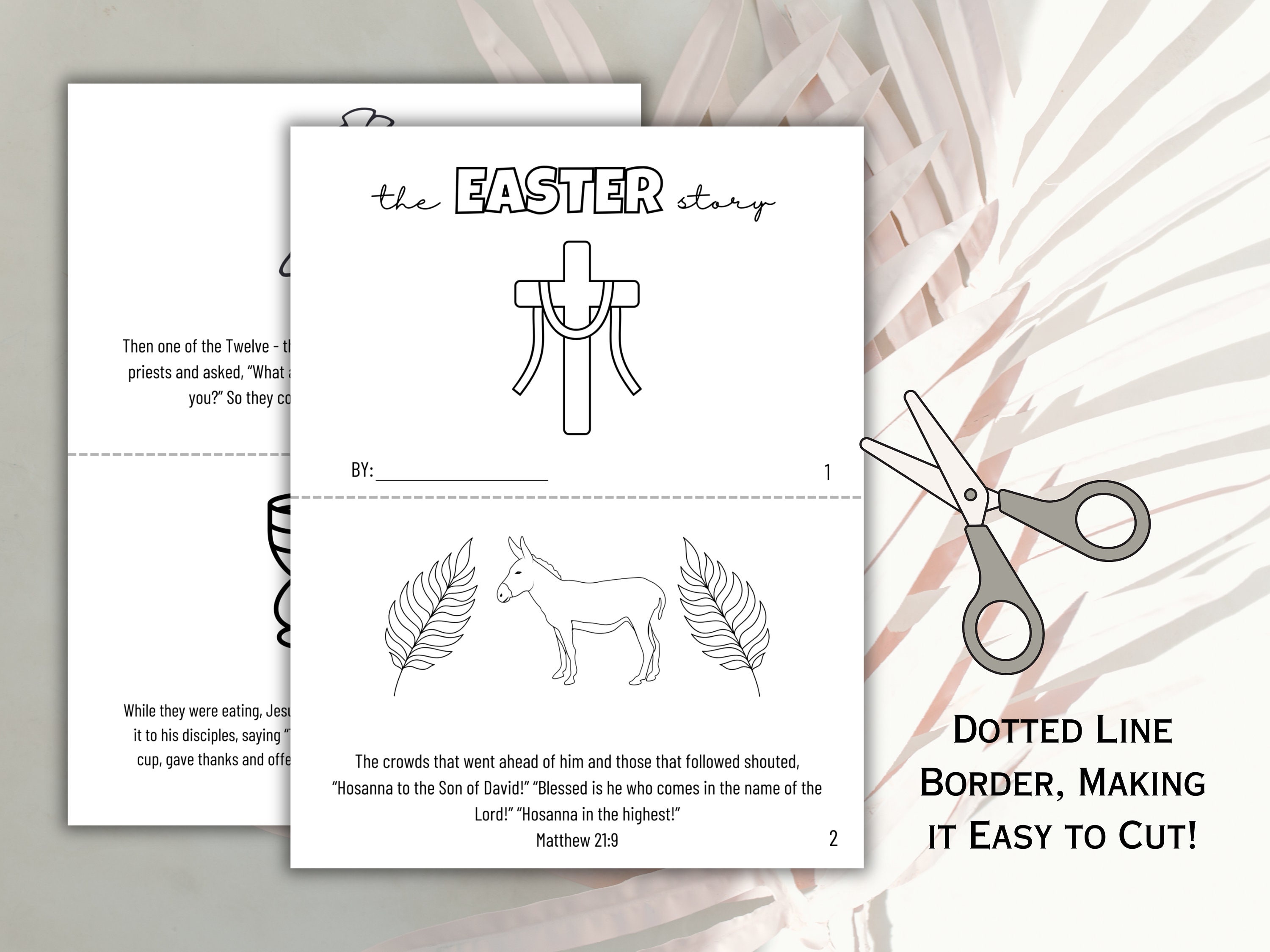 Printable Easter Story Color Book for Kids Easter Craft Sunday School ...