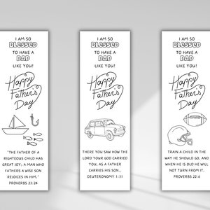 Christian Fathers Day Card Printable Bible Verse Church Gift for ...