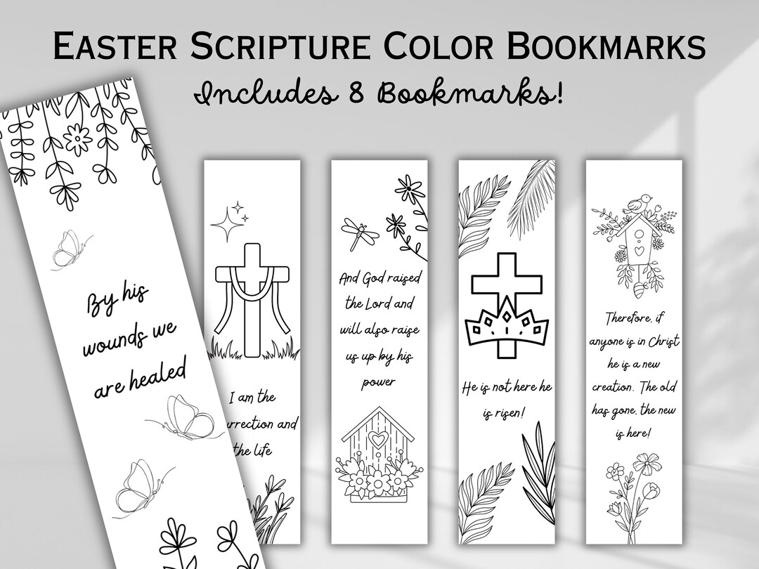8 Christian Easter Coloring Bookmark Bundle | Children's Ministry ...