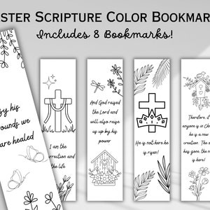 8 Christian Easter Coloring Bookmark Bundle | Children's Ministry ...