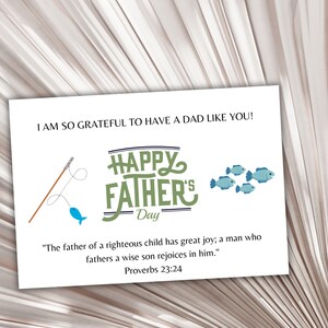 Christian Fathers Day Card Printable Bible Verse Church Gift for ...