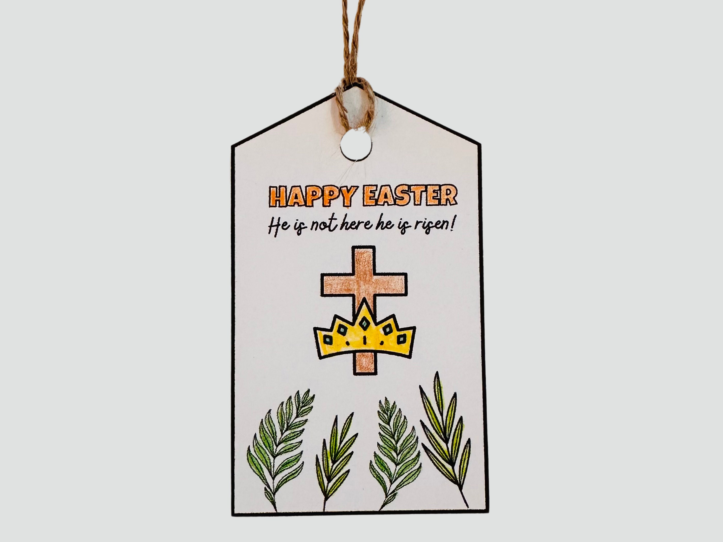 Printable Easter Gift Tag Sunday School Craft for Kids Bible Verse ...