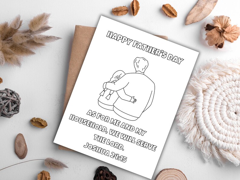 Christian Fathers Day Bible Verse Coloring Pages Gift for Fathers ...