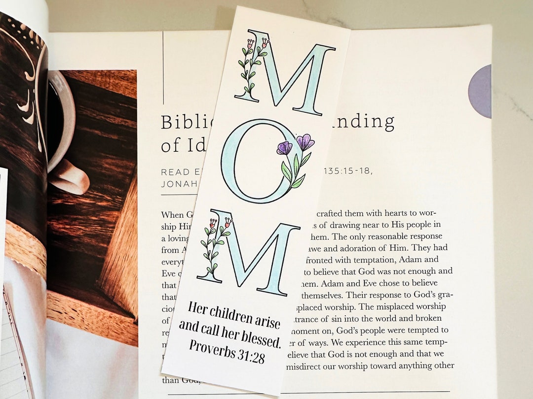 Christian Mothers Day Floral Bookmark Church Gift Tag for Mothers ...