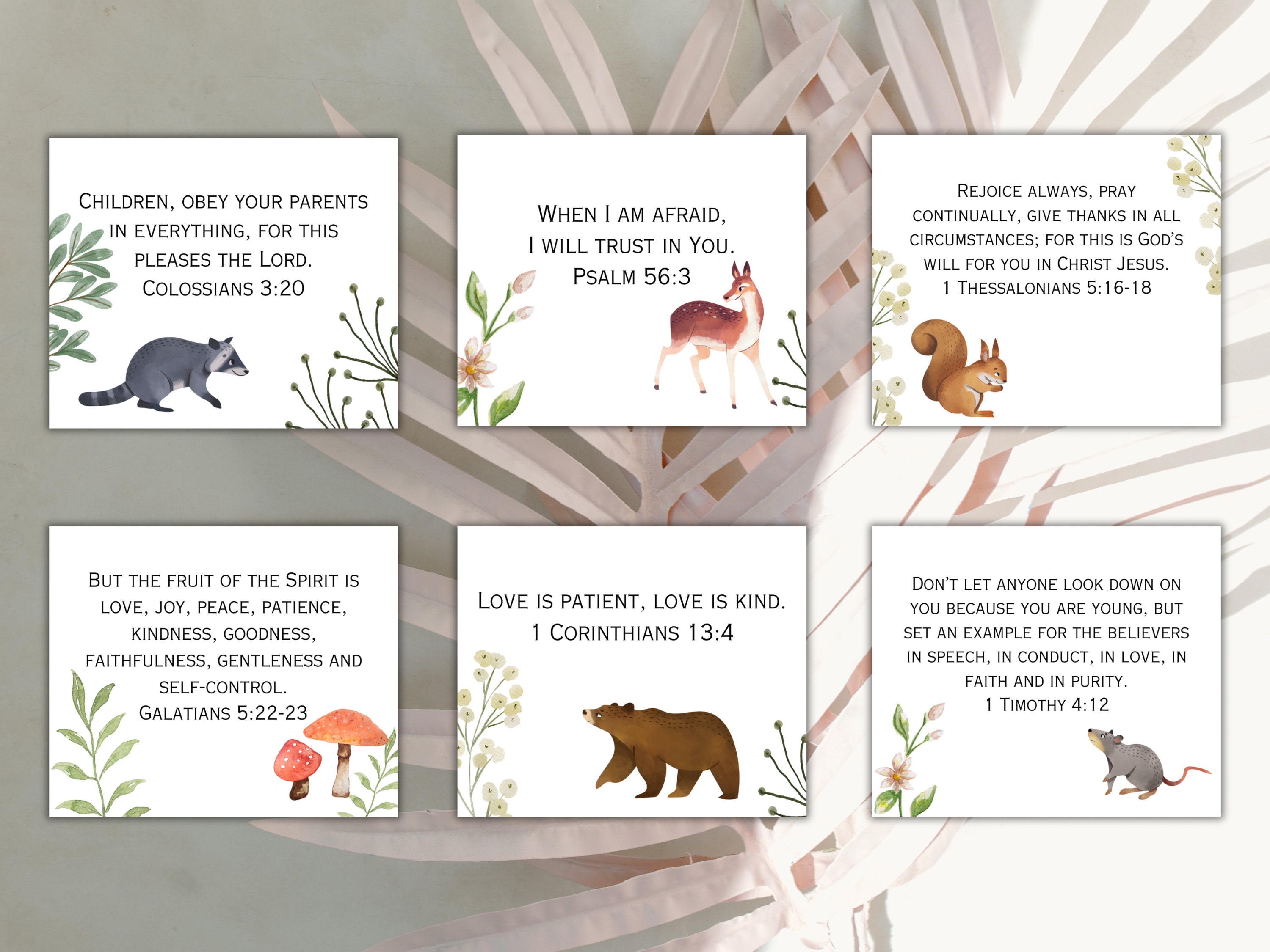 Bible Verse Cards Scripture Memory Cards Printable Scripture Cards for ...