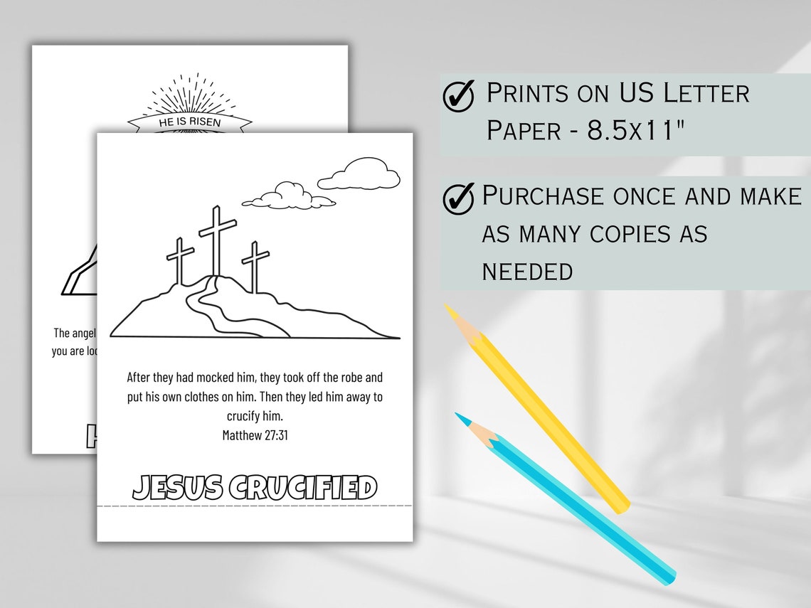 Printable Easter Story Craft Sunday School Easter Sunday Craft Jesus ...