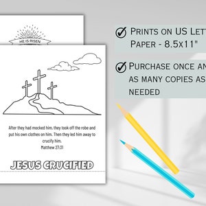 Printable Easter Story Craft Sunday School Easter Sunday Craft Jesus ...