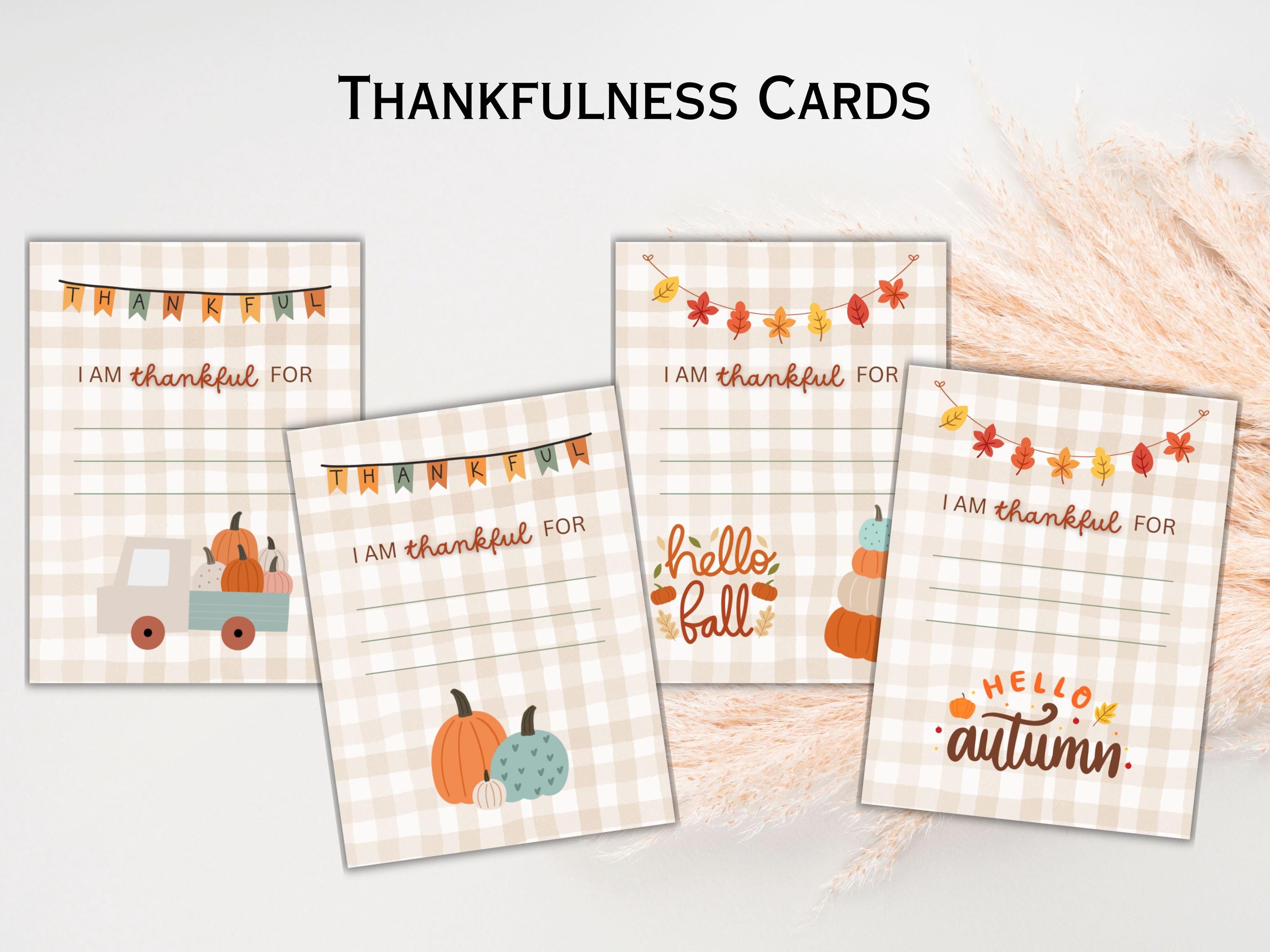 Thankfulness Cards I Am Thankful for Cards Printable Gratitude Cards ...