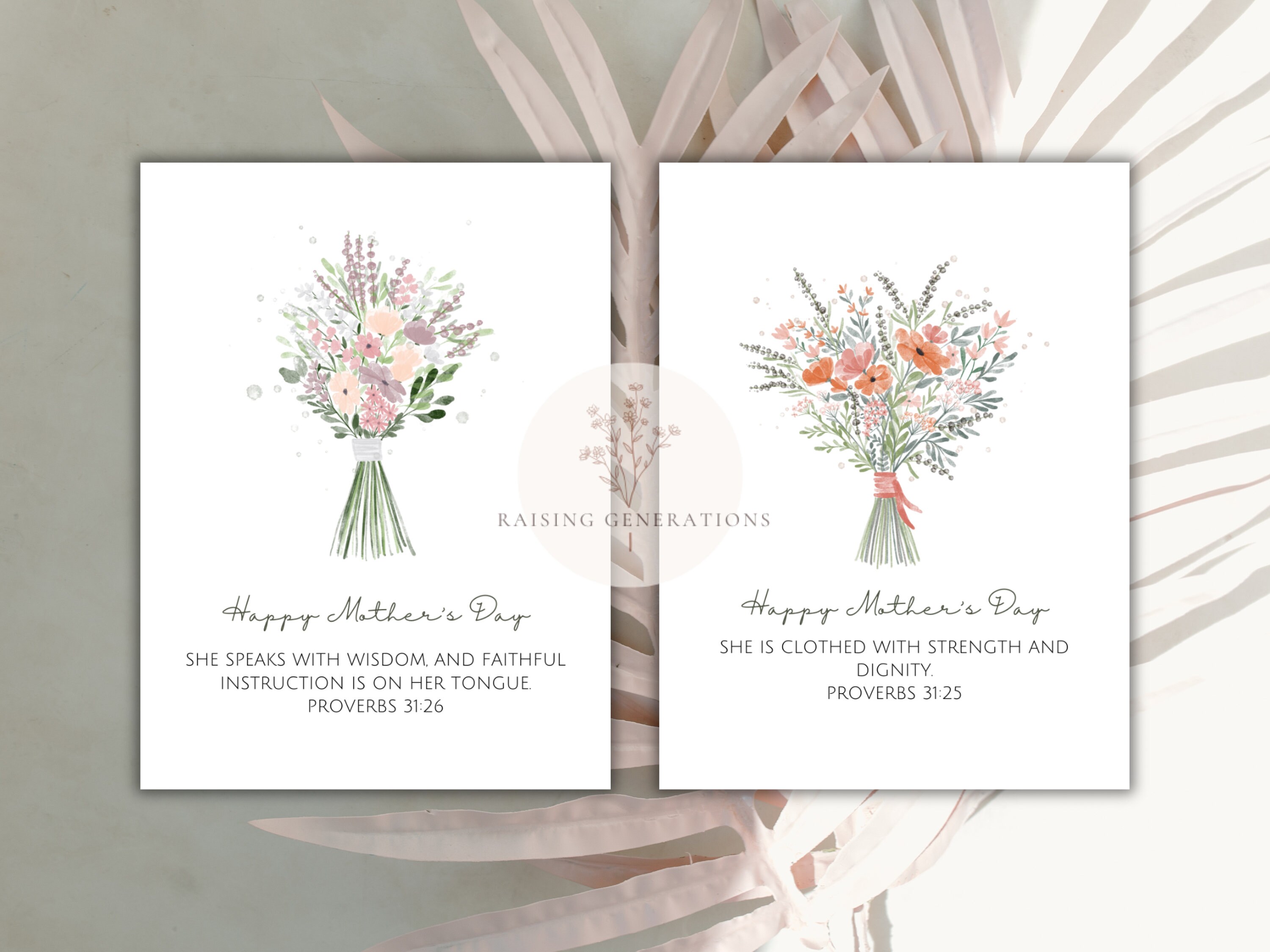 Christian Mothers Day Bible Verse Cards Church Gift Tag for Mothers ...