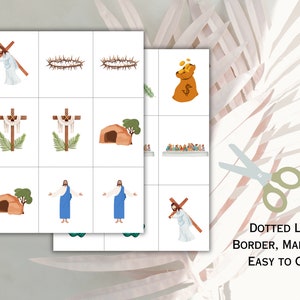 Christian Easter Memory Matching Game for Kids, Children Sunday School ...
