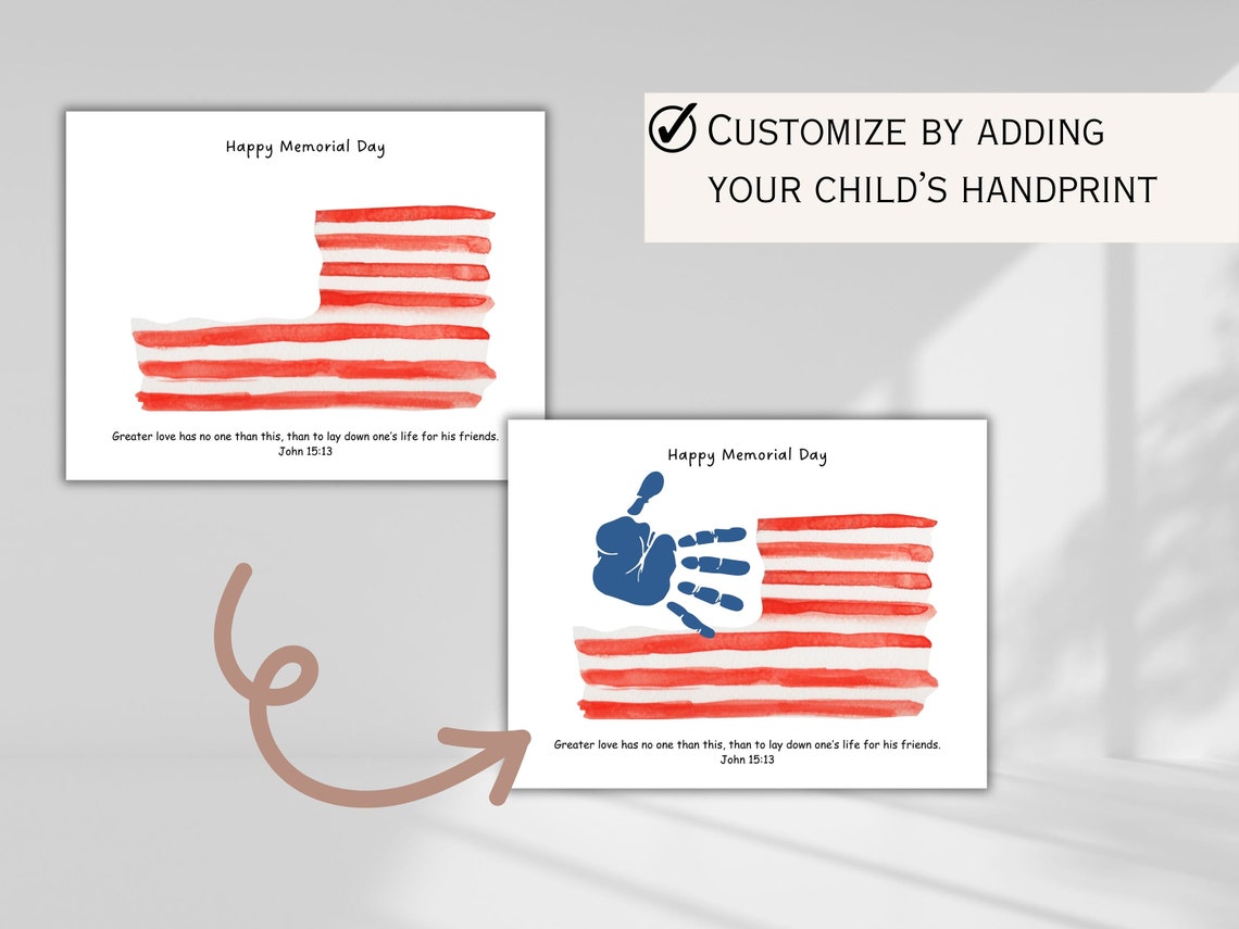 Christian Memorial Day Craft Memorial Day PNG Memorial Day Handprint ...