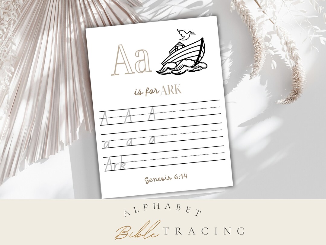 ABC Bible Tracing Alphabet Tracing Worksheet ABC Scripture Tracing ...