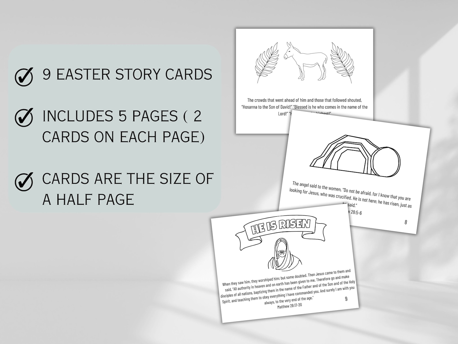 Printable Easter Story Color Book for Kids Easter Craft Sunday School ...