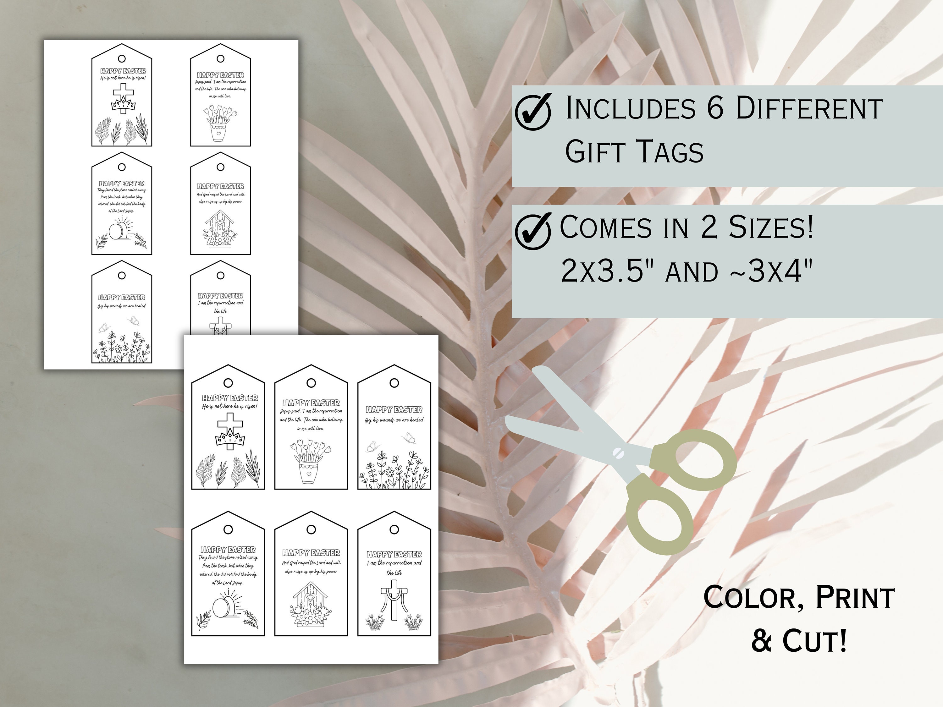 Printable Easter Gift Tag Sunday School Craft for Kids Bible Verse ...