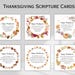 Thanksgiving Bible Verse Cards Thanksgiving Scripture Cards Christian ...
