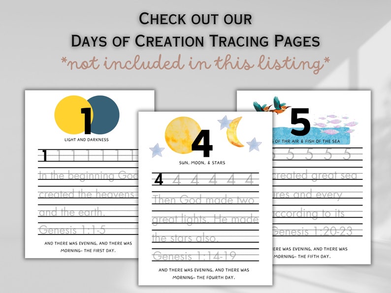 Days of Creation Craft Coloring Bookmarks DIY Gift for Book Lovers ...