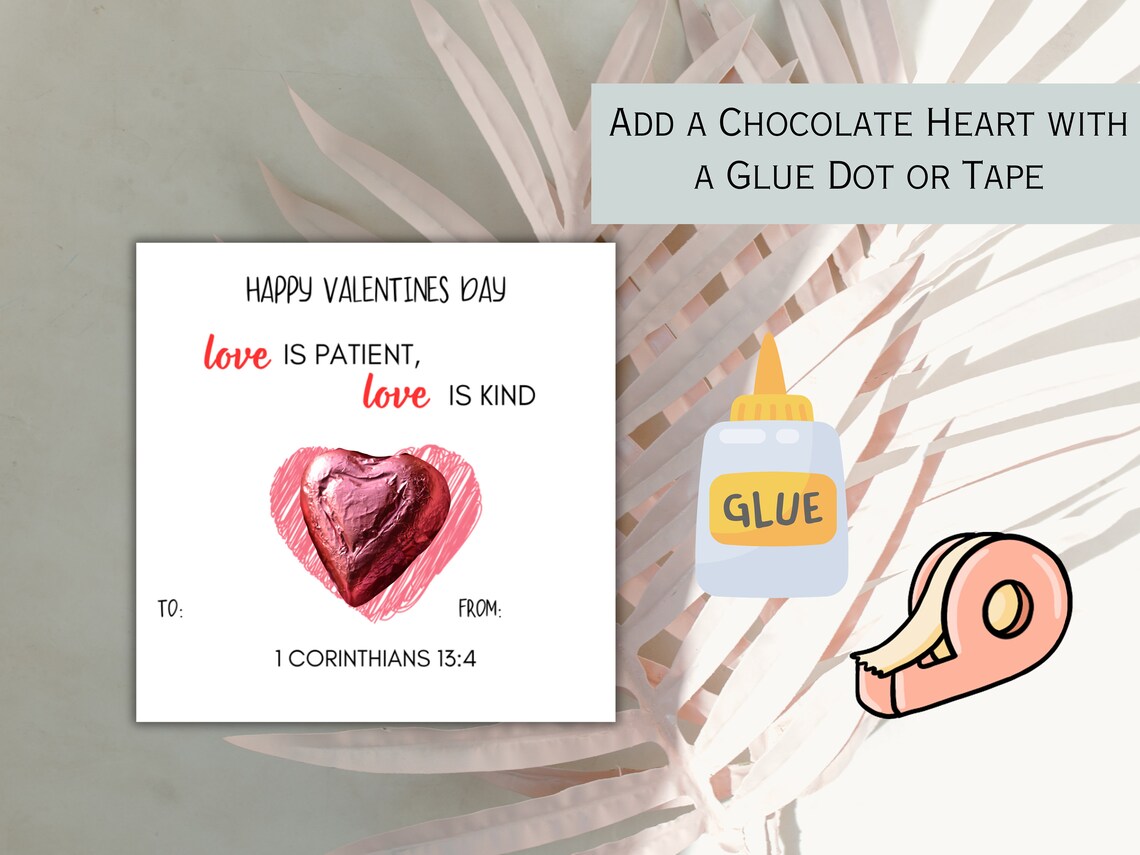 Valentines Bible Verse Cards for Kids, Classmates DIY Christian ...