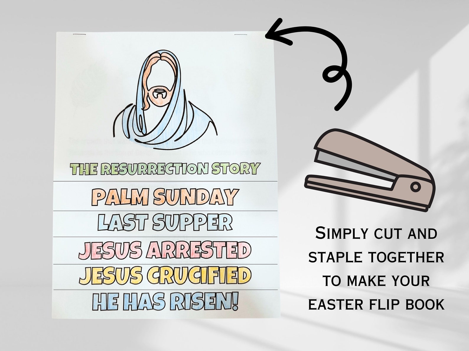 Printable Easter Story Craft Sunday School Easter Sunday Craft Jesus ...